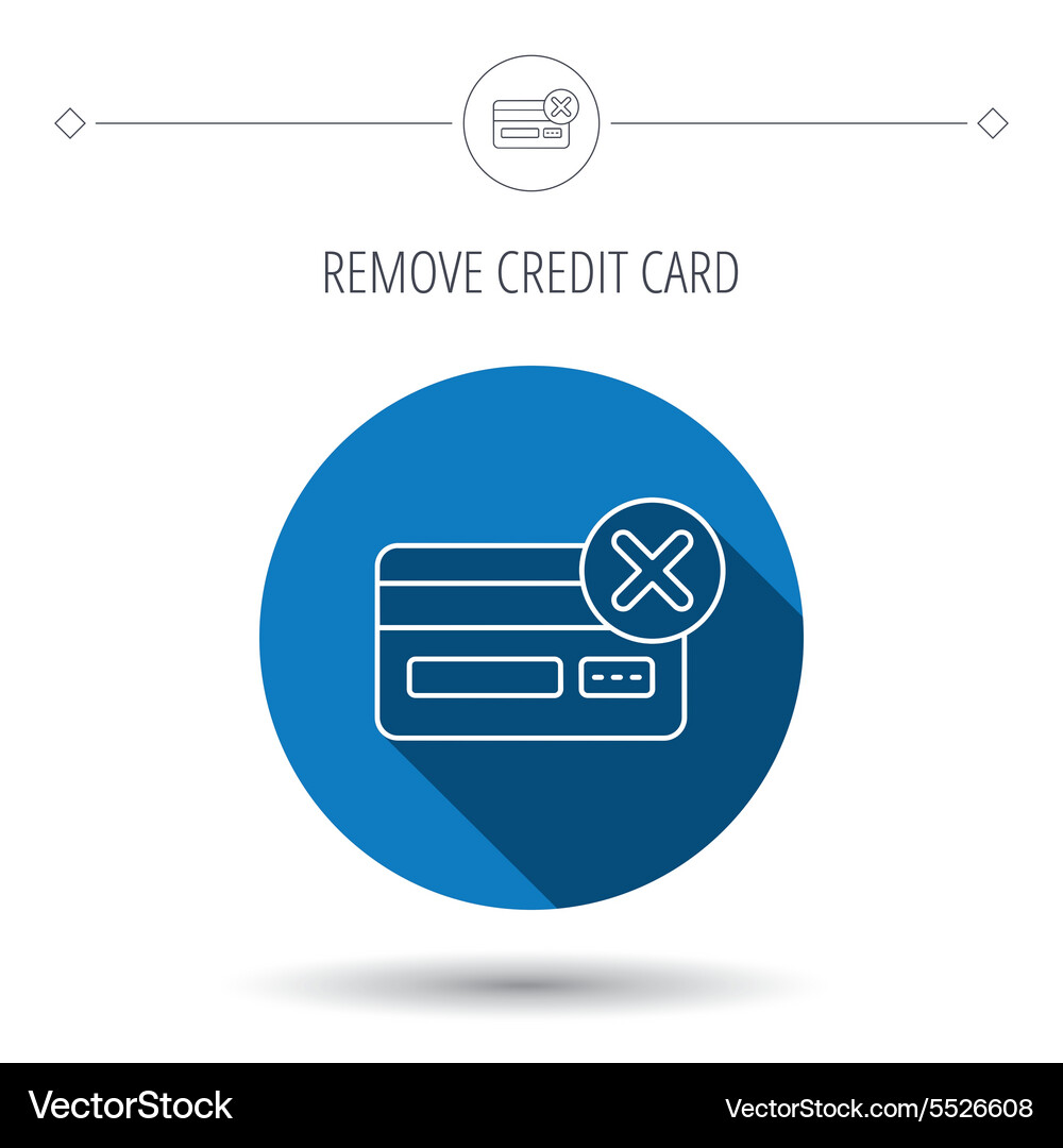 Remove credit card icon shopping sign Royalty Free Vector