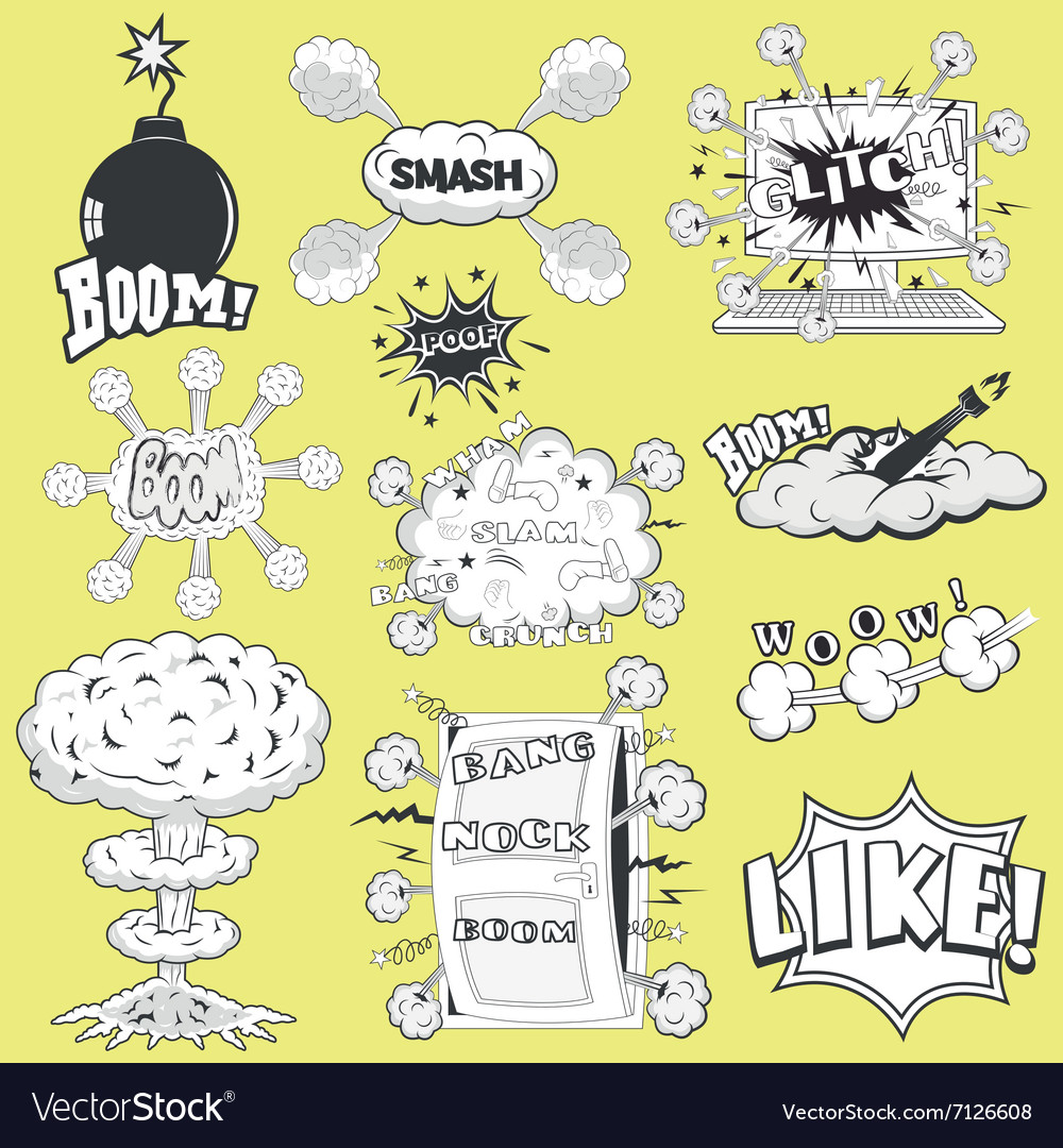 Set Of Retro Comic Book Design Elements Royalty Free Vector set-of-retro-comic-book-design-elements-royalty-free-vector