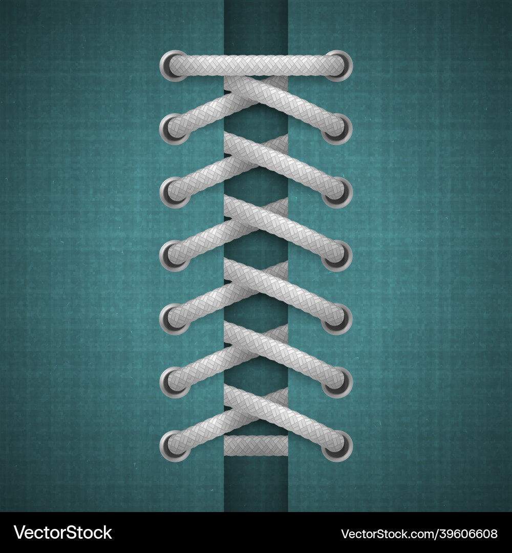 Shoelaces realistic detail Royalty Free Vector Image