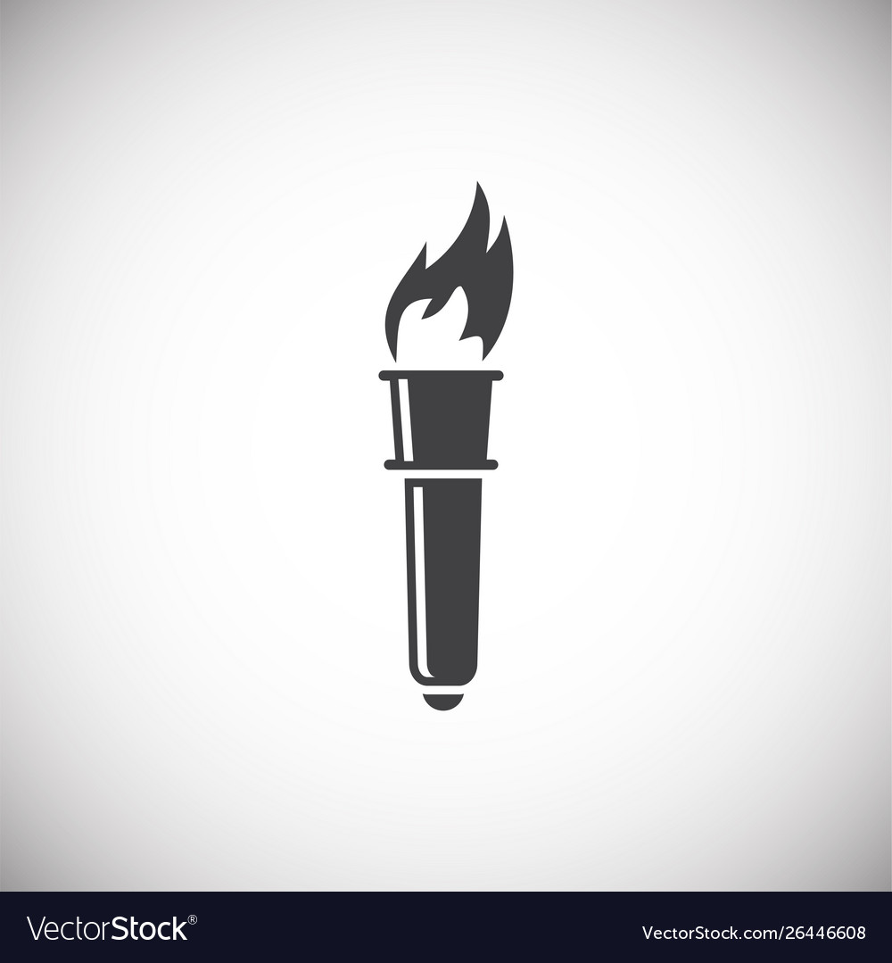 Torch icon on background for graphic and web Vector Image