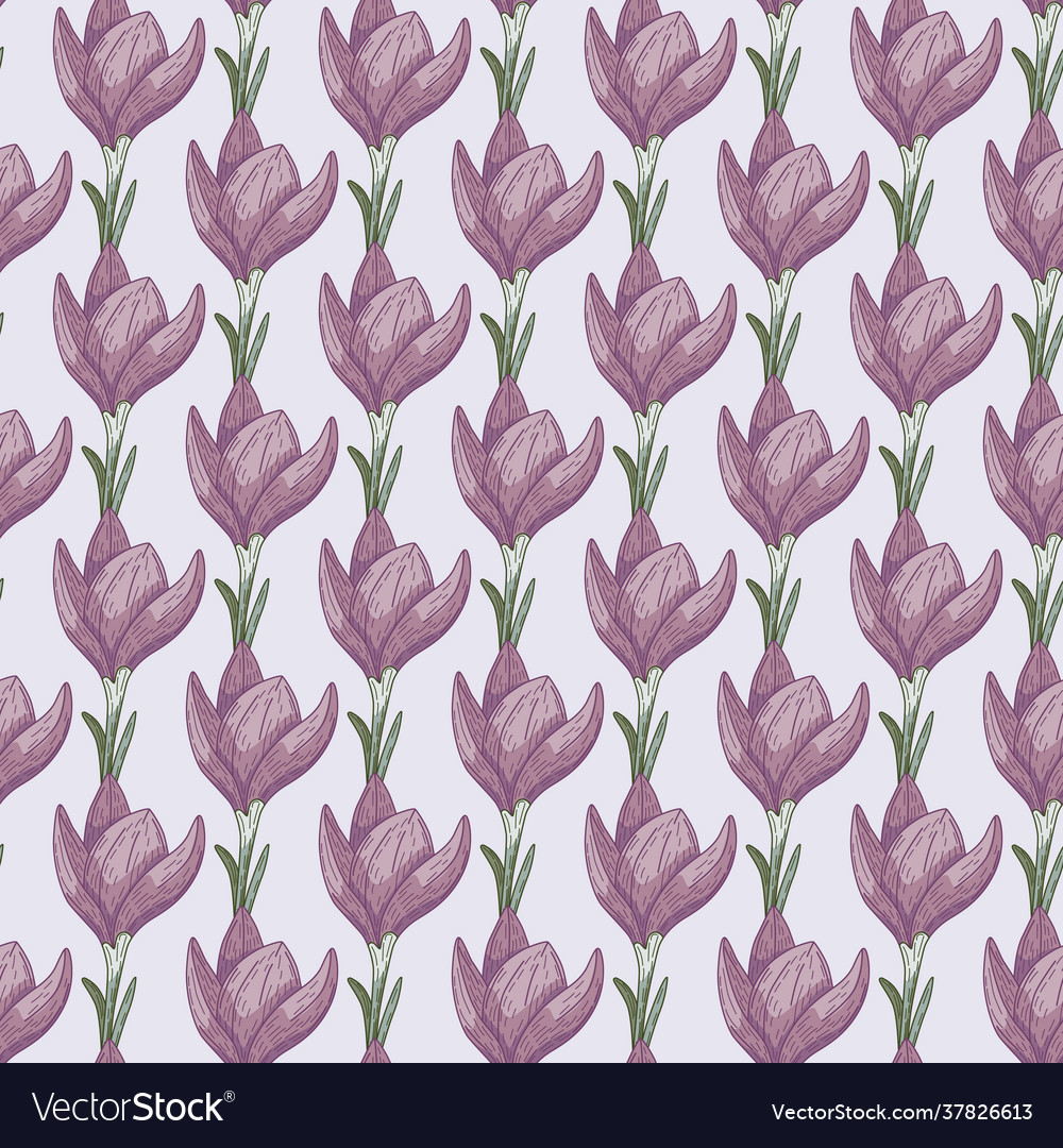 Abstract botanic seamless pattern in hand drawn Vector Image