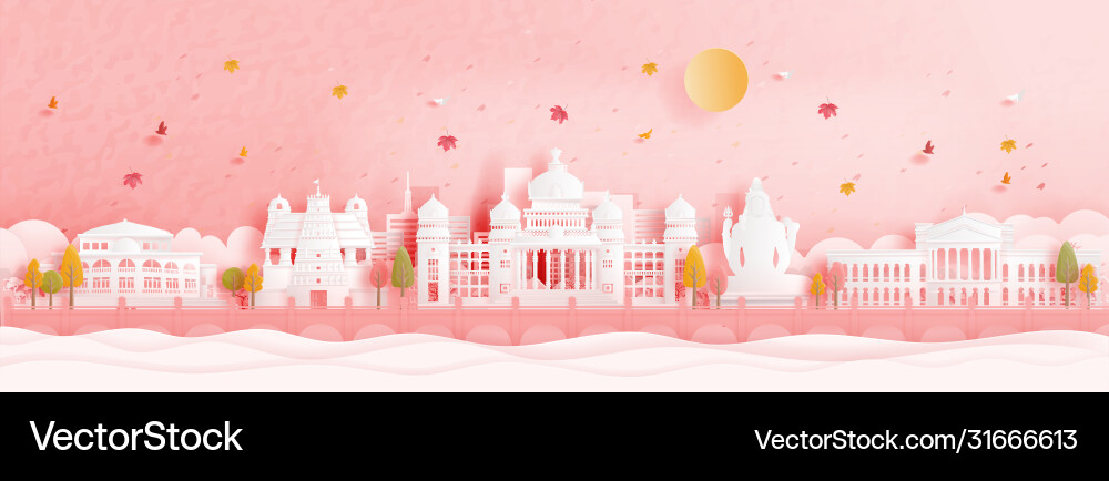 Bangalore india landmark Royalty Free Vector Image