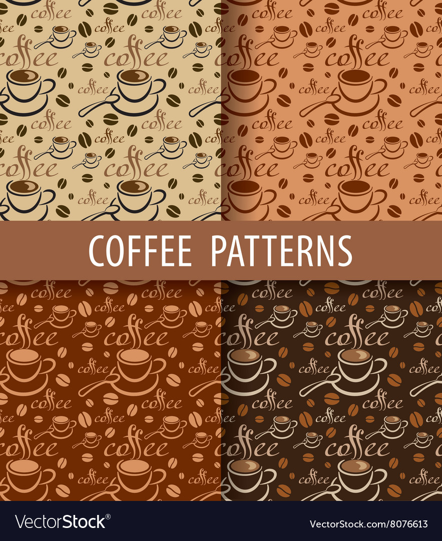 Coffee pattern Royalty Free Vector Image - VectorStock