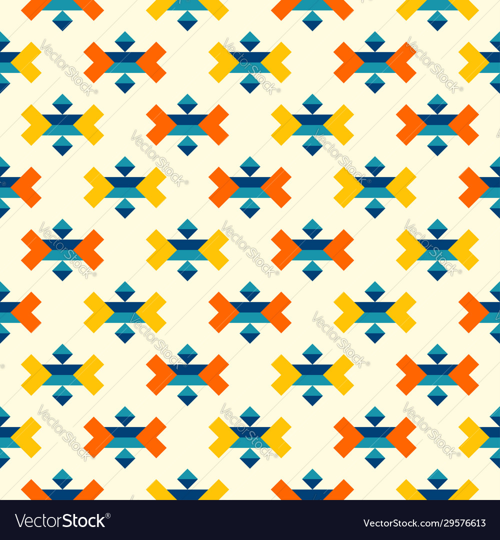Colorful aztec corner elements pattern Royalty Free Vector