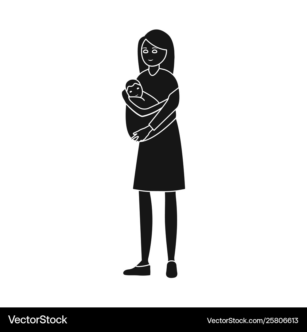 Design mom and infant logo set Royalty Free Vector Image