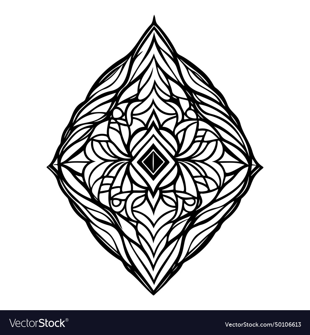 Diamond pattern ornament batik design element Vector Image