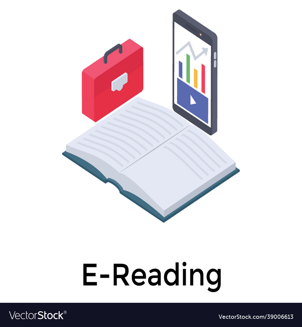 E reading software Royalty Free Vector Image - VectorStock
