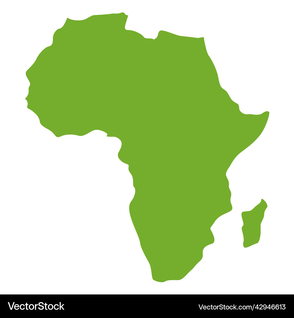 Green africa continental map high quality Vector Image