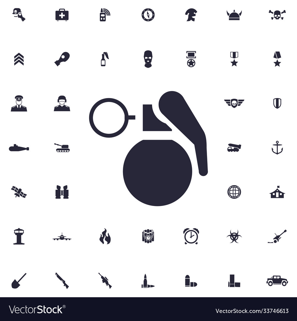 Grenade icon Royalty Free Vector Image - VectorStock