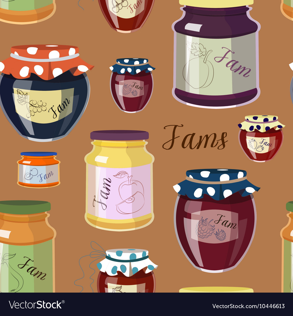 Jam set pattern Royalty Free Vector Image - VectorStock