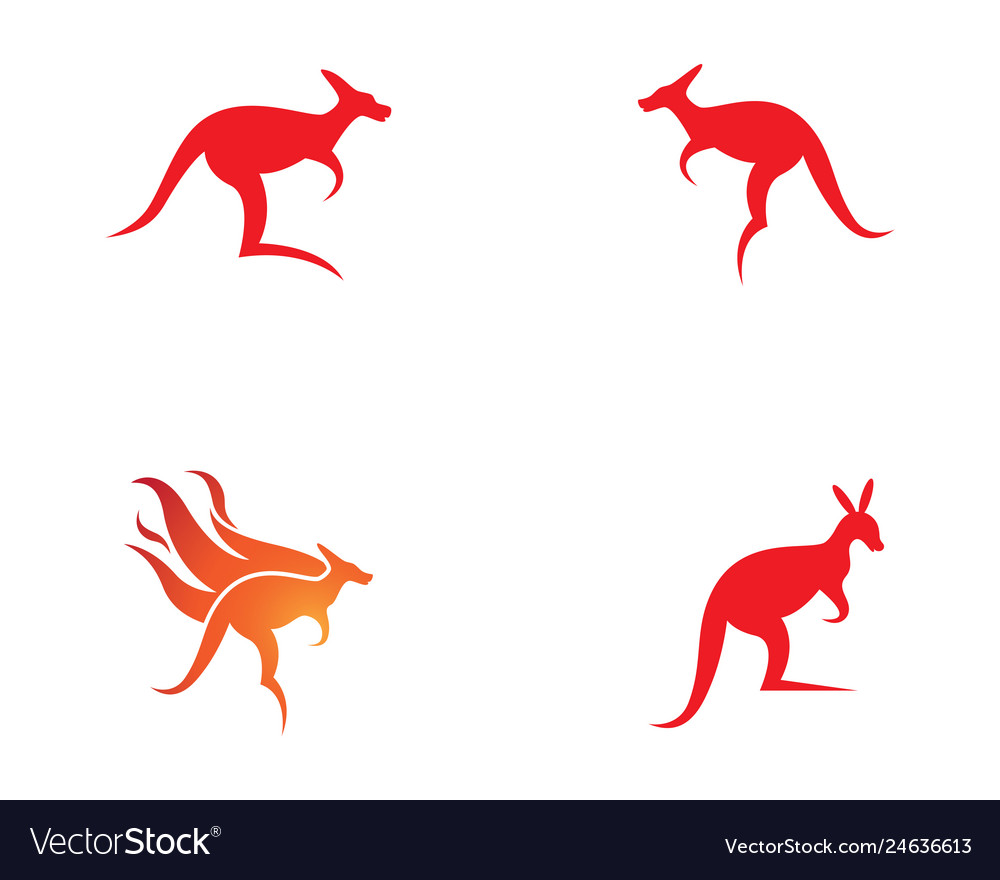 Kangaroo symbol Royalty Free Vector Image - VectorStock