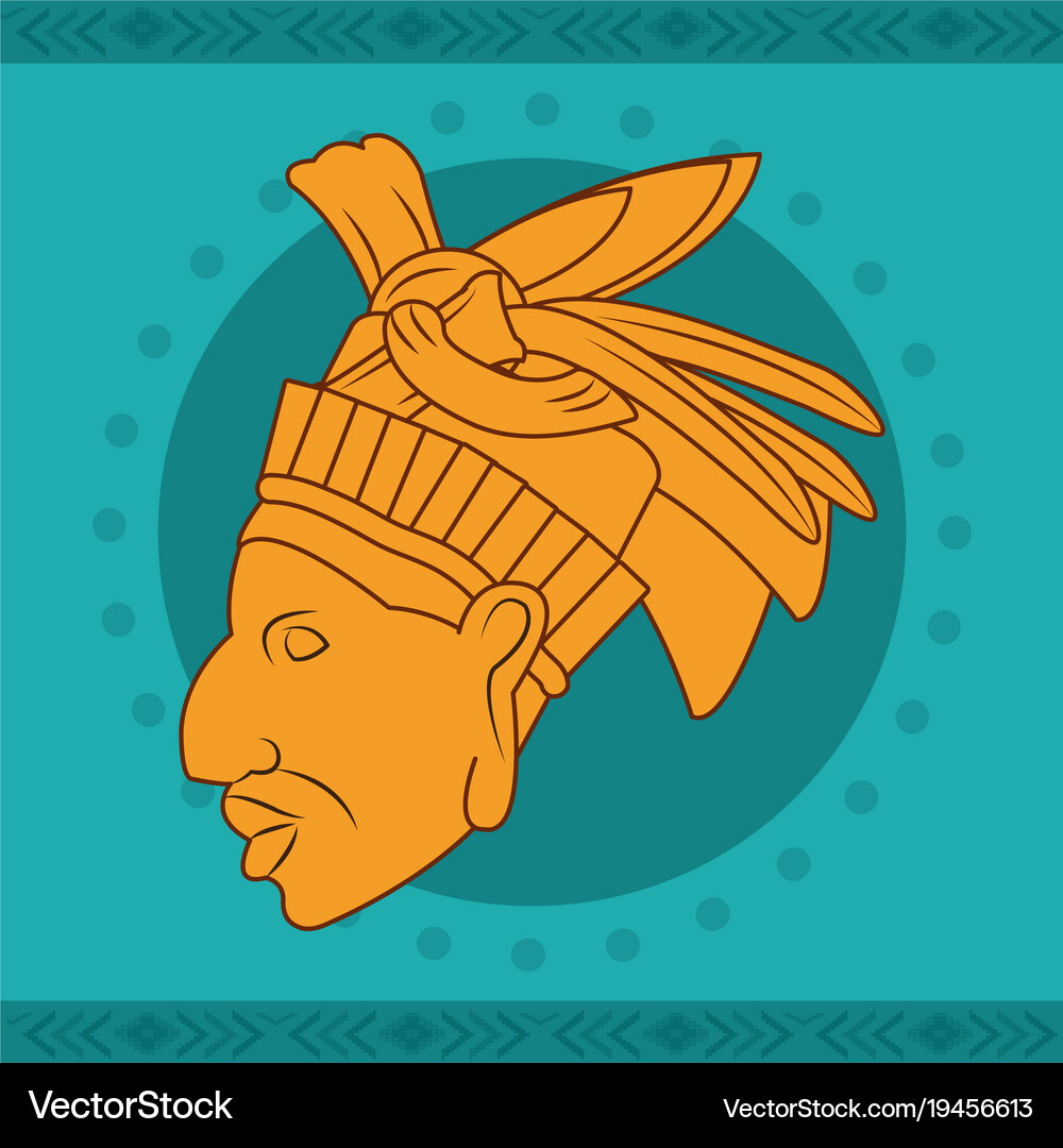 Maya face design Royalty Free Vector Image - VectorStock