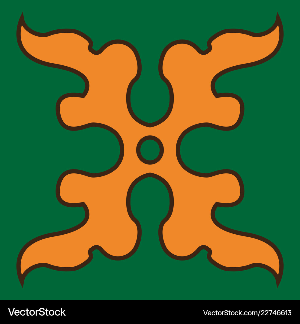 Moroccan mural decorative design art symbol Vector Image