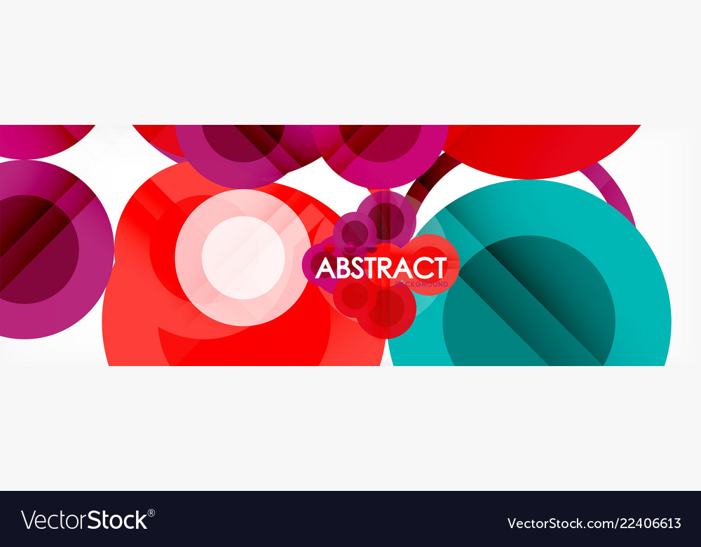 Overlapping circles design background Royalty Free Vector