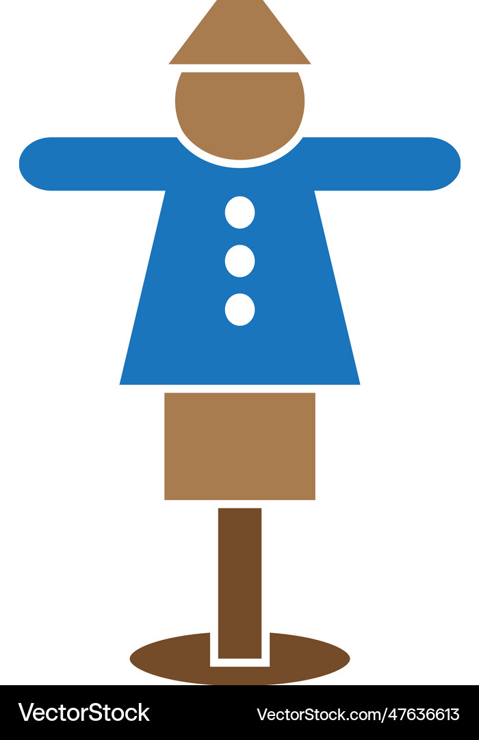 Scarecrow icon clipart design template isolated Vector Image