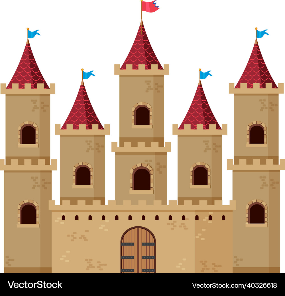 A medieval historical castle cartoon style Vector Image