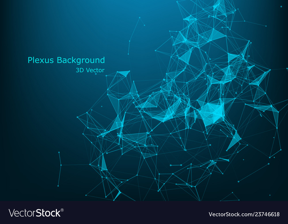 Connected polygons plexus geometric background Vector Image Connected polygons plexus geometric background Vector Image