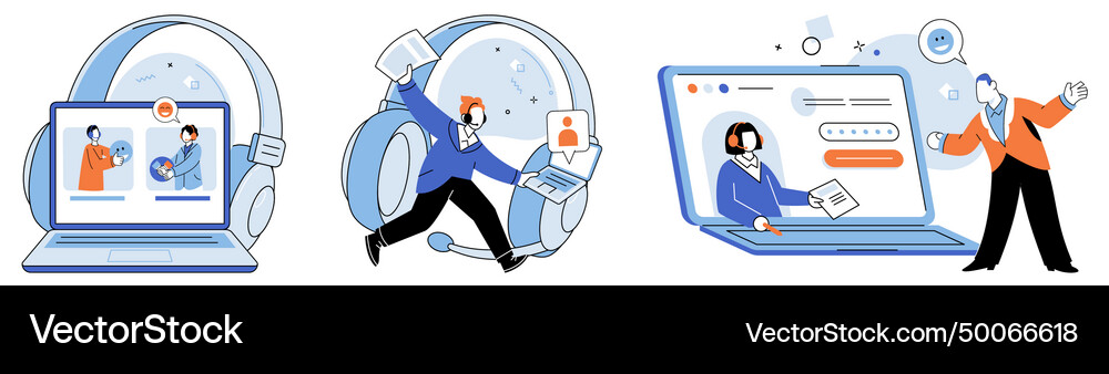 Customer service providing accurate answers Vector Image