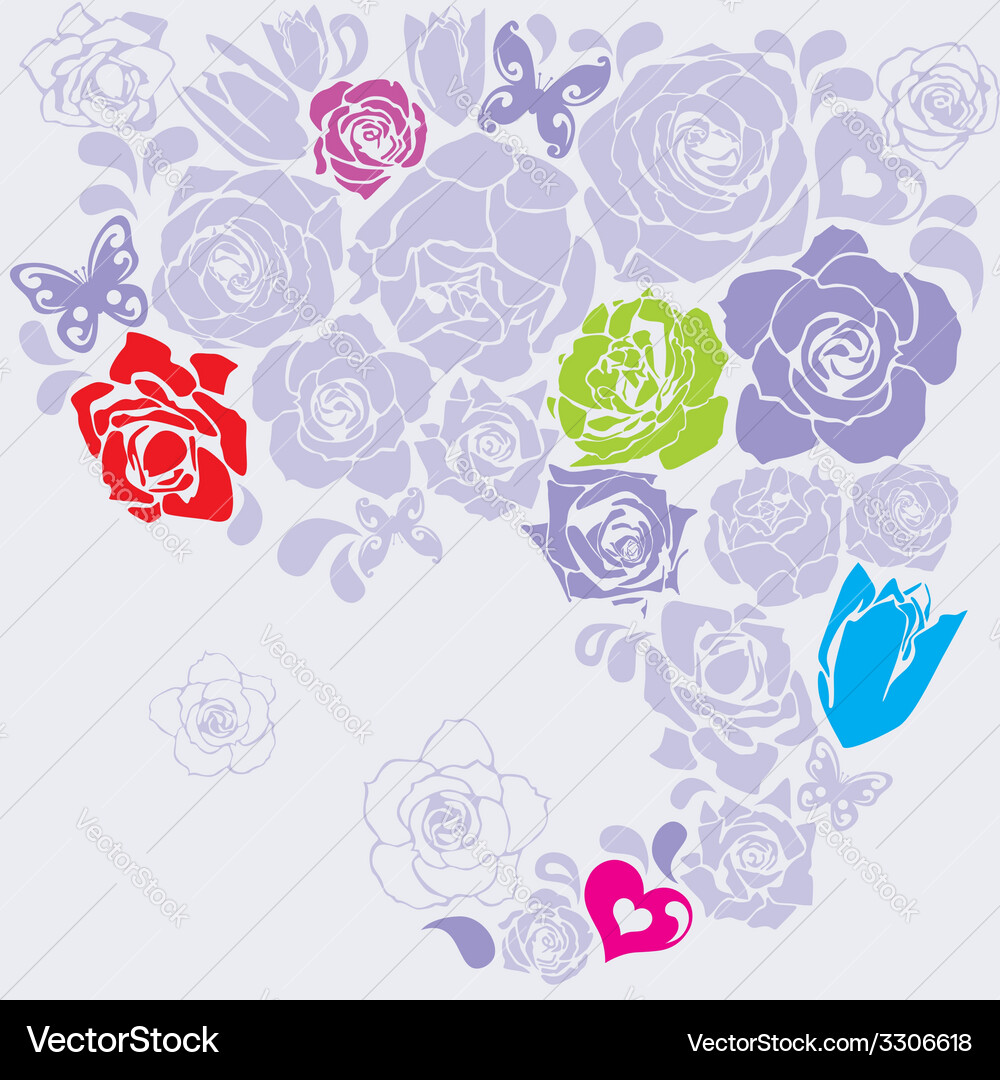 Floral postcard Royalty Free Vector Image - VectorStock