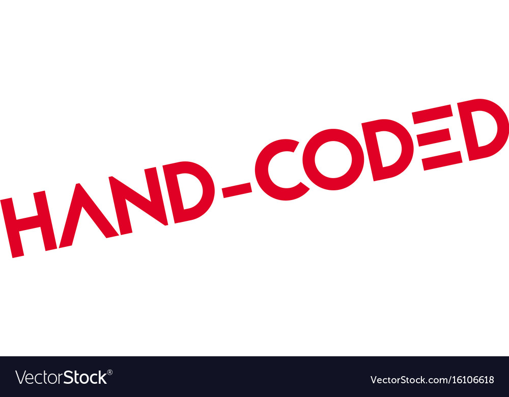 Hand-coded rubber stamp Royalty Free Vector Image