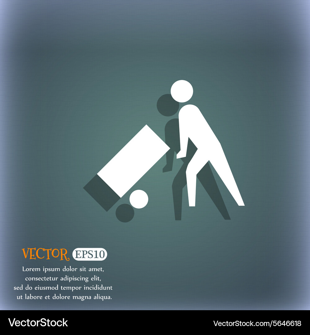 Loader icon symbol on the blue-green abstract Vector Image