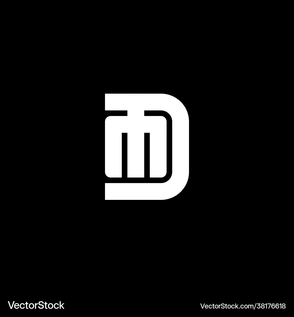 Minimalistic monogram dm - premium business Vector Image