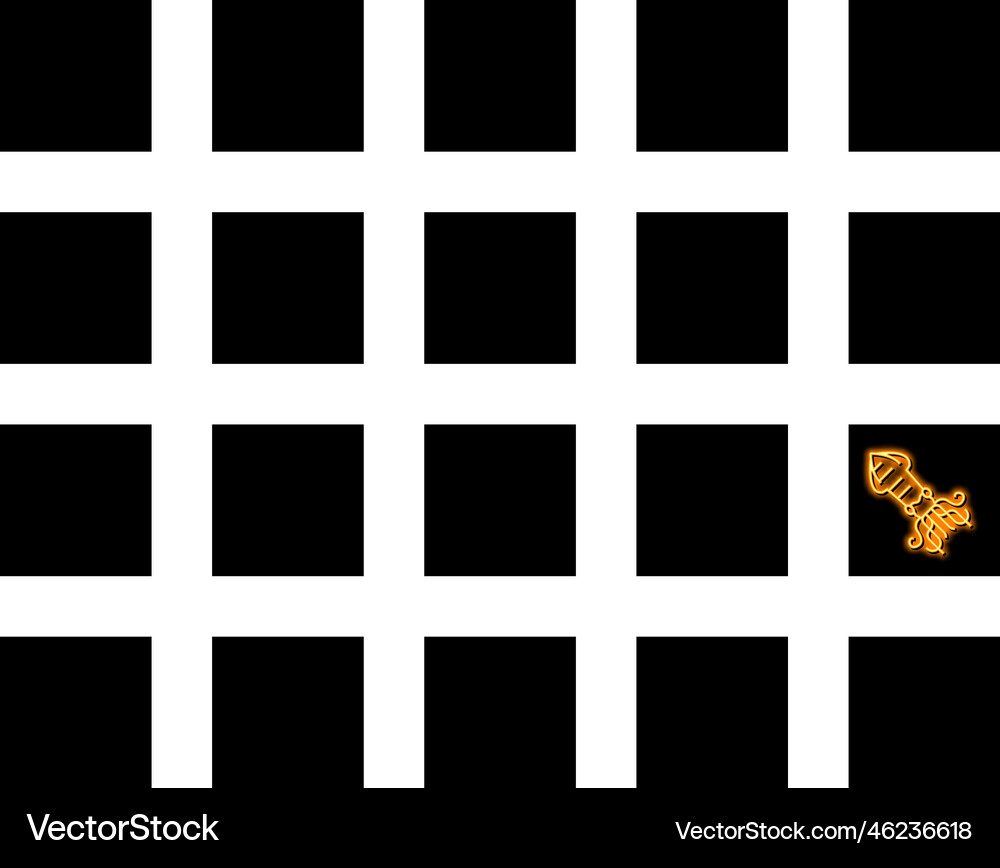 Squid seafood neon glow icon Royalty Free Vector Image