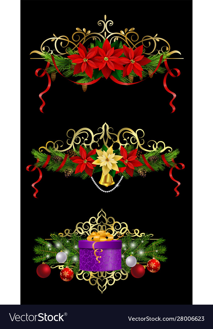 Christmas elements for your designs Royalty Free Vector
