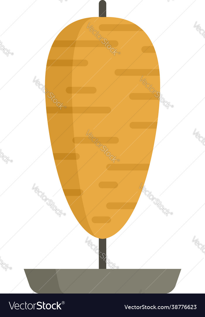 Doner kebab icon flat isolated Royalty Free Vector Image