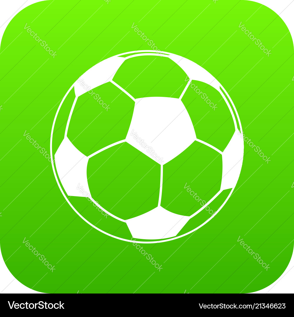 Football icon green Royalty Free Vector Image - VectorStock