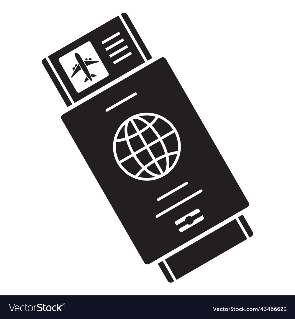 Passport icon personal document symbol travel Vector Image Passport icon personal document symbol travel Vector Image