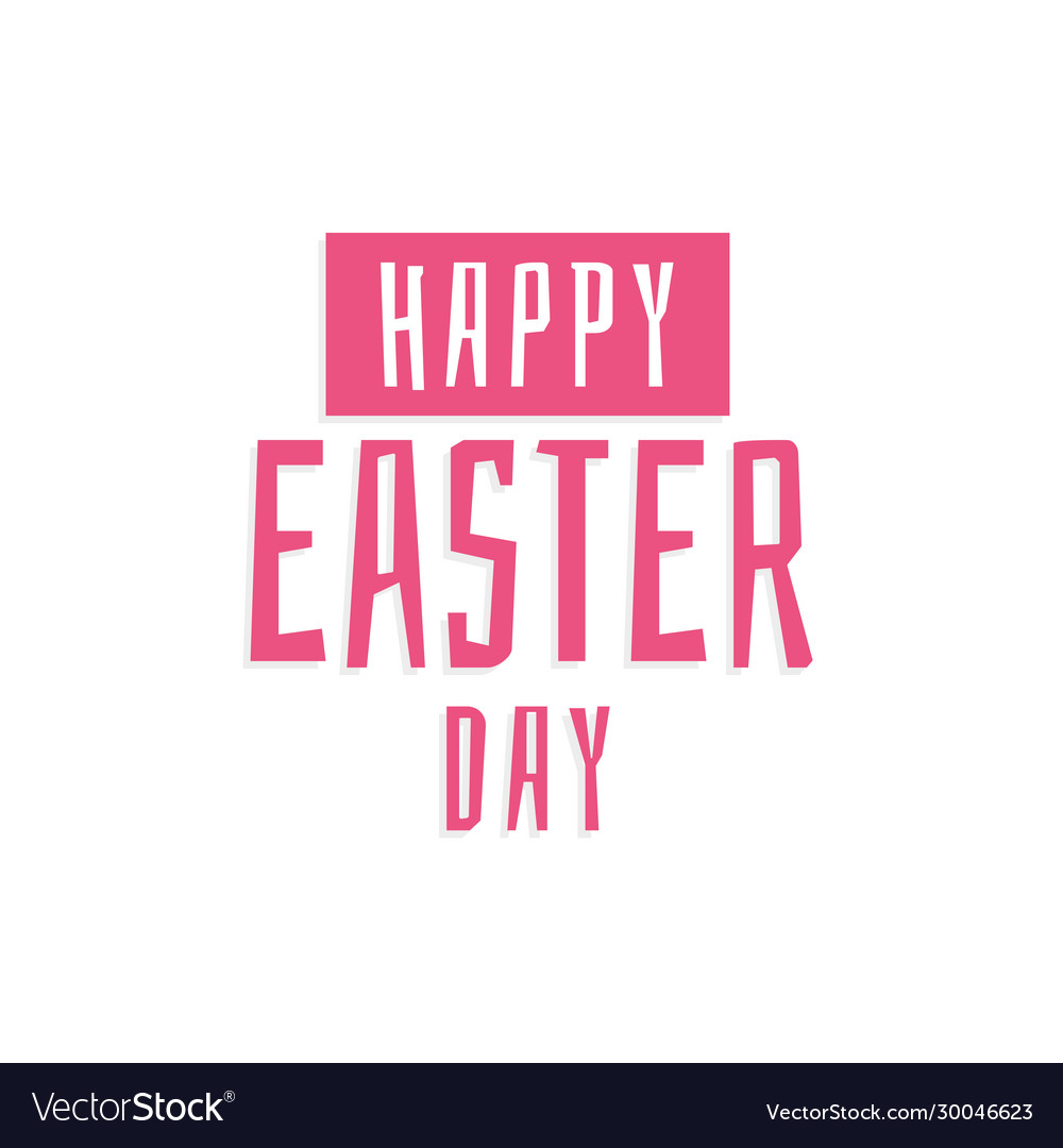 Typography happy easter Royalty Free Vector Image