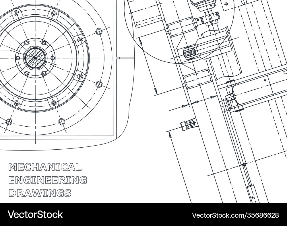Blueprint sketch engineering cover flyer banner Vector Image