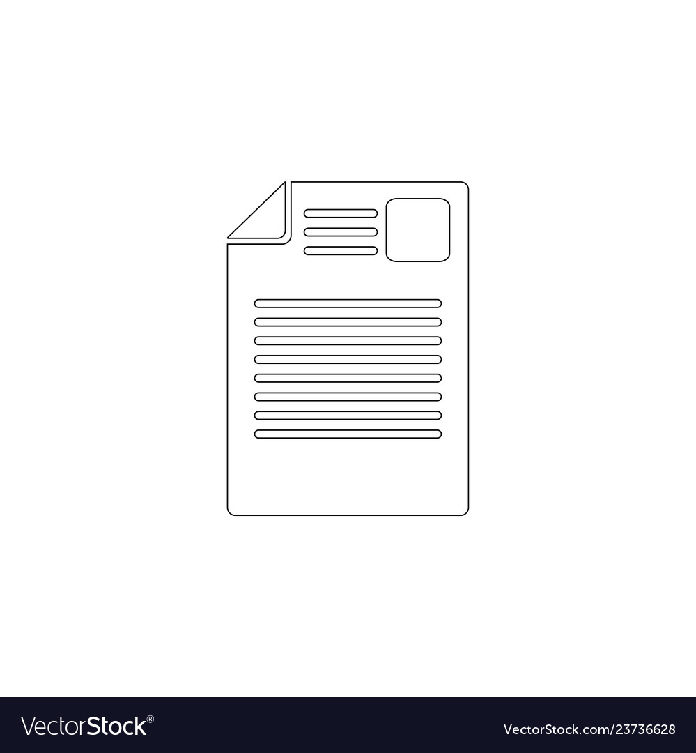 Document flat icon Royalty Free Vector Image - VectorStock