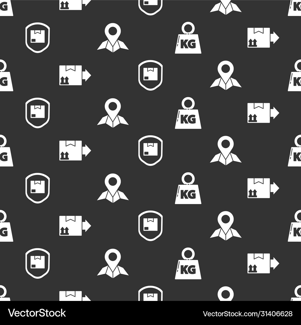 Set weight cardboard box with traffic symbol Vector Image