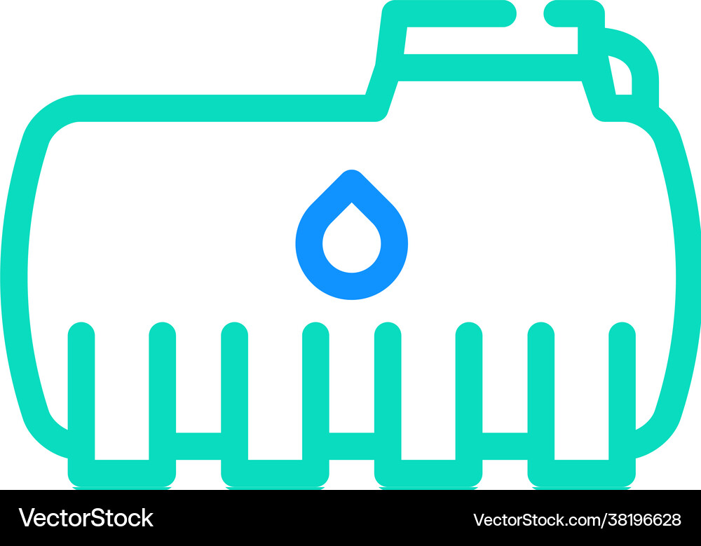 Tank plastic detail color icon Royalty Free Vector Image