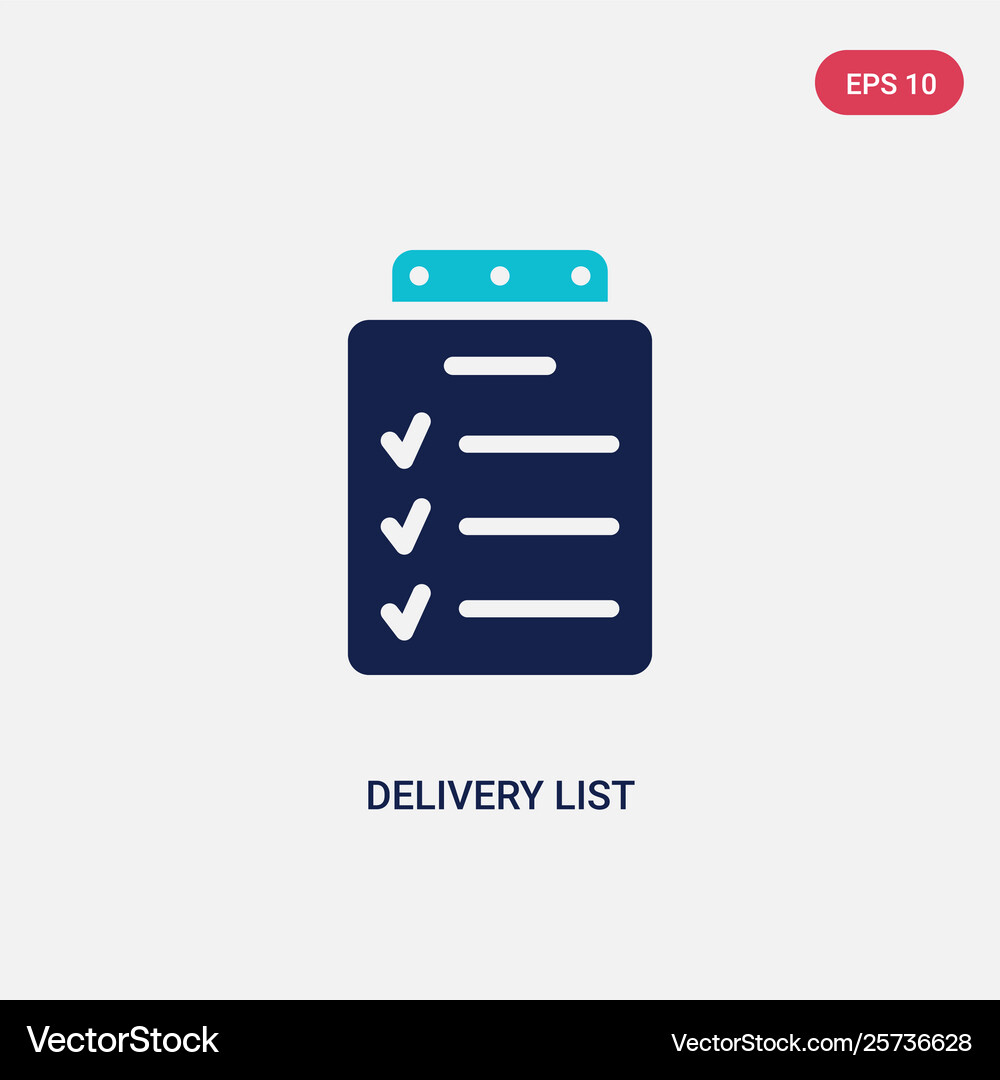 Two color delivery list icon from delivery Vector Image