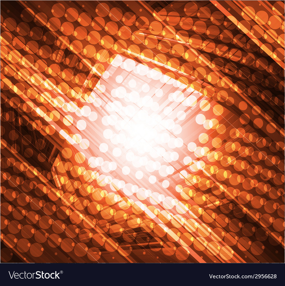 Virtual technology orange background Royalty Free Vector