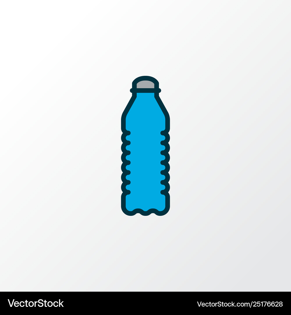 Water bottle icon colored line symbol premium Vector Image