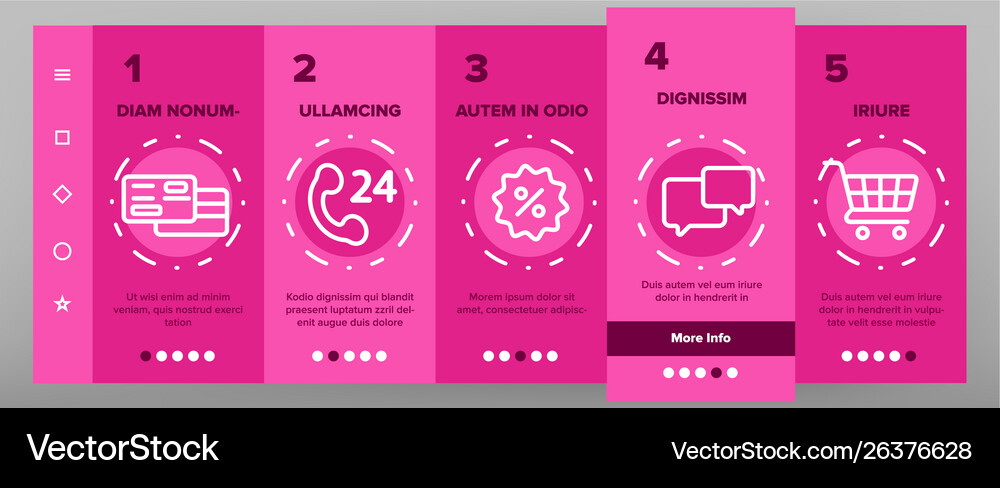 Webshop online shopping linear onboarding Vector Image