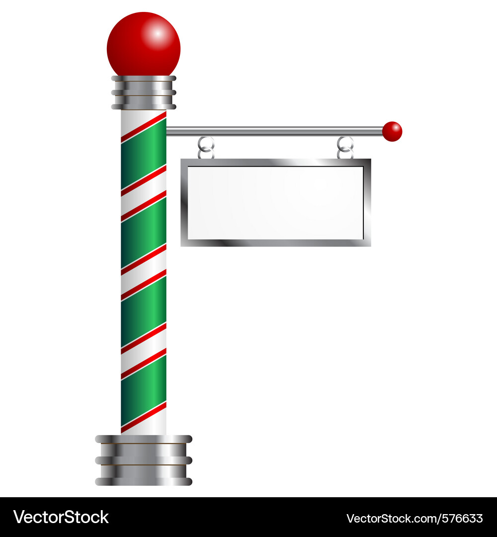 Christmas Pole Sign Royalty Free Vector Image - VectorStock