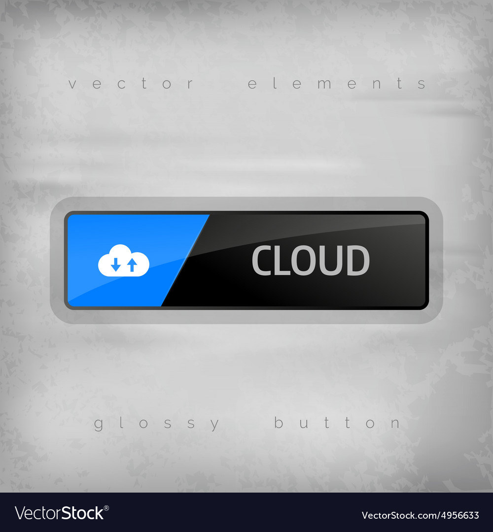 Cloud button Royalty Free Vector Image - VectorStock