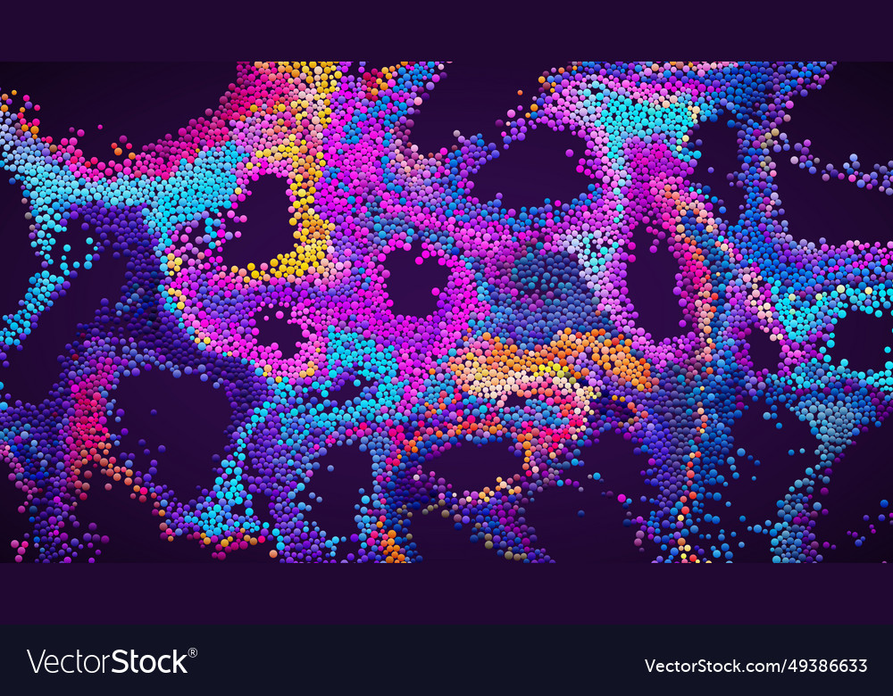 Colorful gradient dots flowing and swirling Vector Image