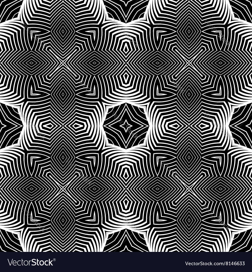 Design Seamless Monochrome Striped Pattern Vector Image