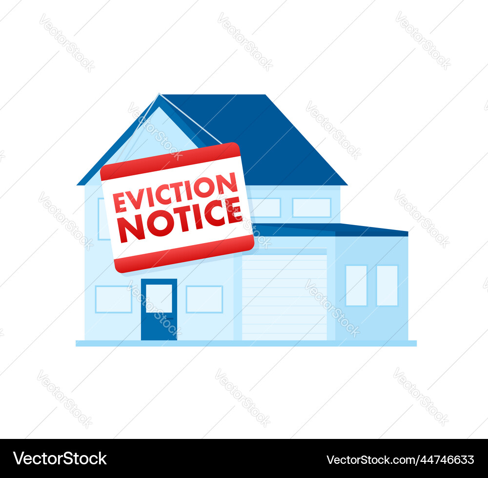 Eviction notice form notice to vacate form Vector Image