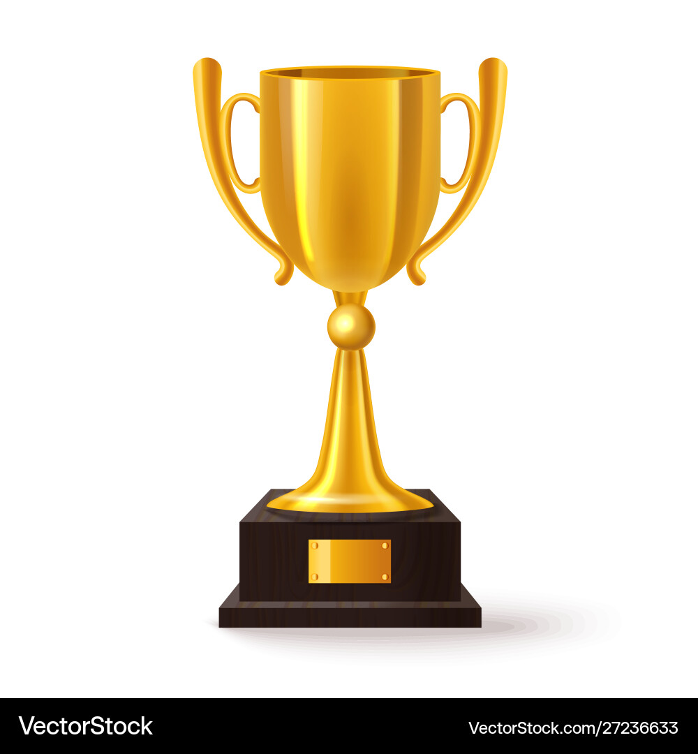 Isolated realistic cup for award ceremony Vector Image