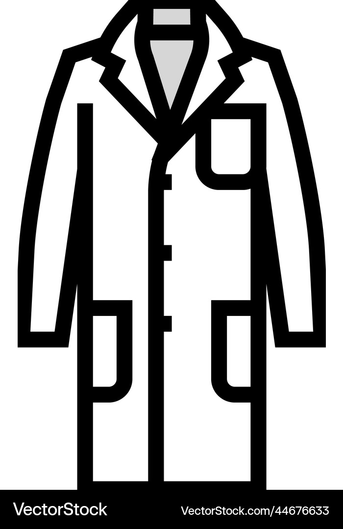 Lab outerwear male color icon Royalty Free Vector Image