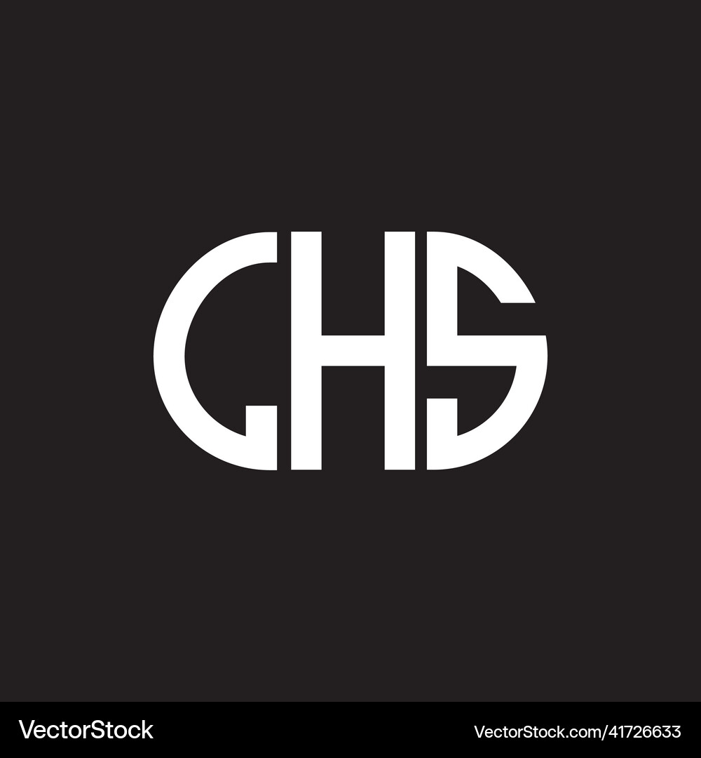 Lhs letter logo design on black background Vector Image