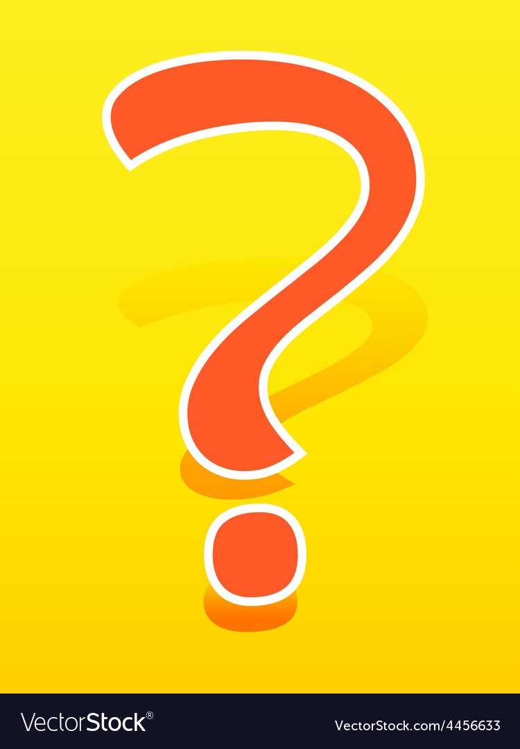 Orange question mark Royalty Free Vector Image