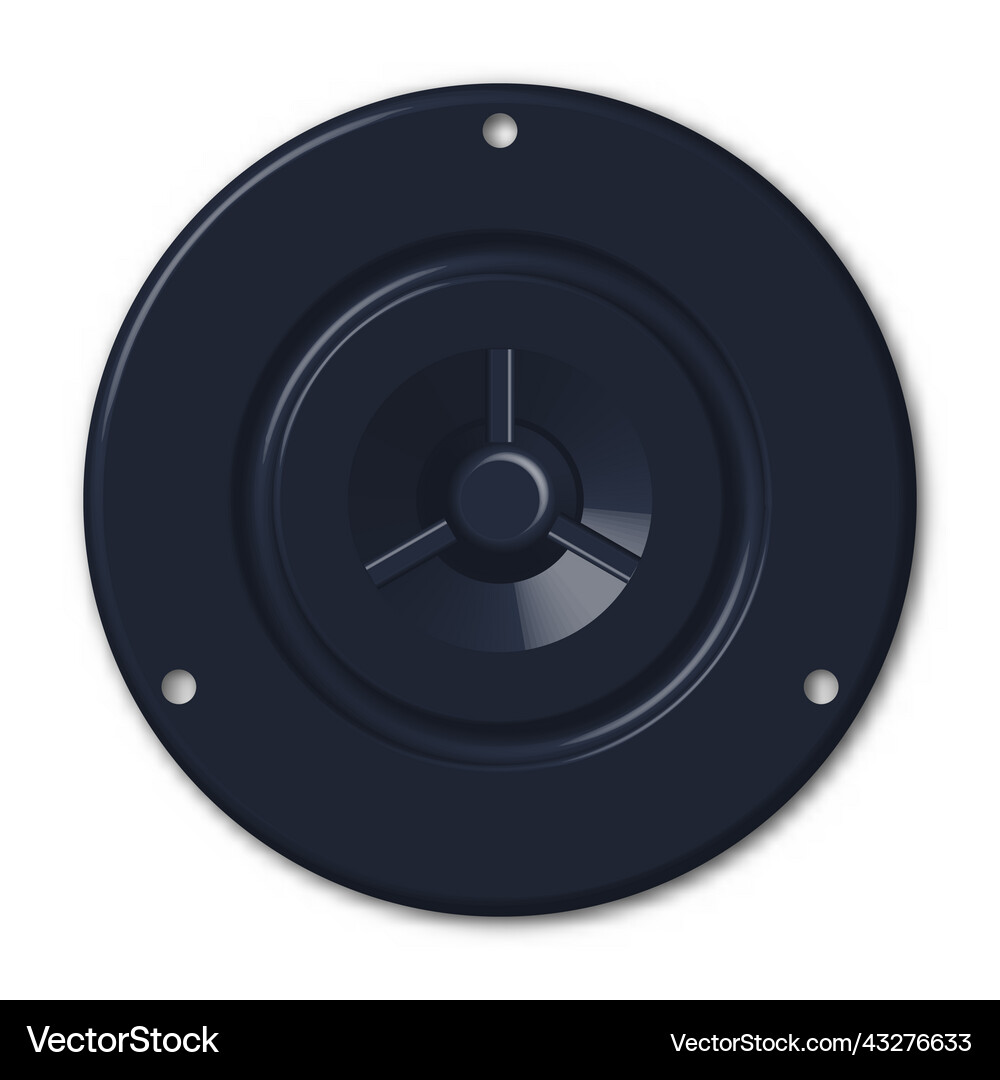 Photorealistic music speaker front view Royalty Free Vector